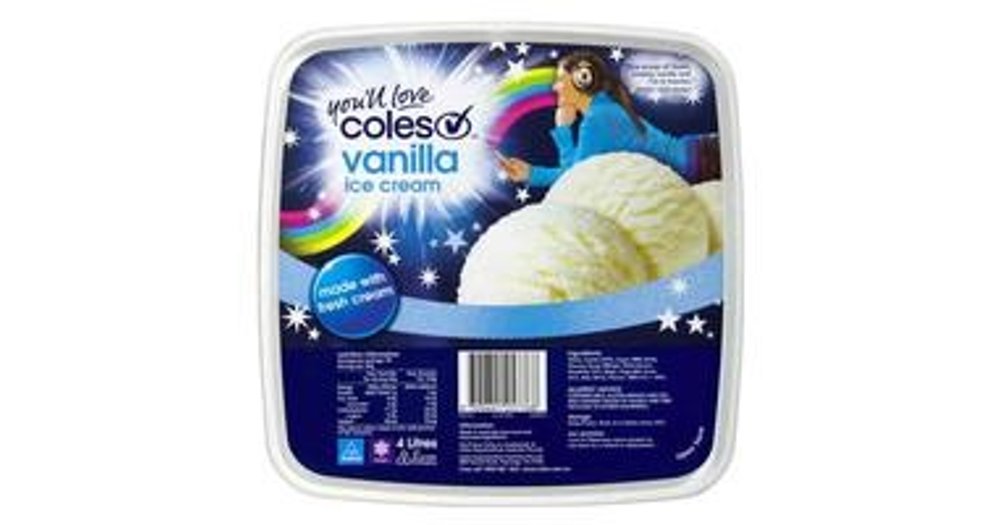 Coles Ice Cream Vanilla 4L Reviews - ProductReview.com.au
